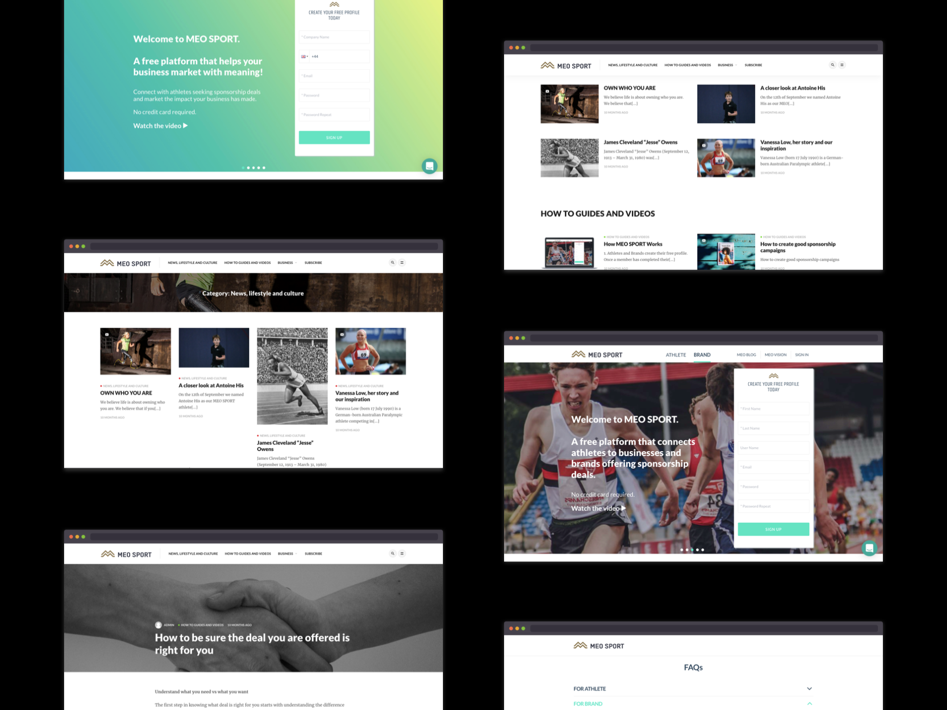 MEO Sport — matchmaking platform for athletes and brands | JustCoded